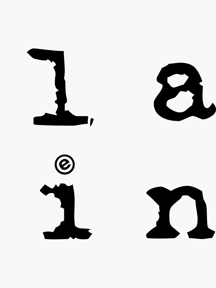 "Lain (letters sticker)" Sticker for Sale by Wired-7 | Redbubble
