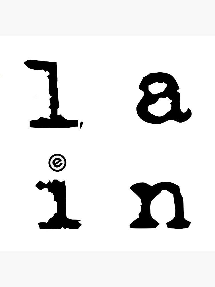 Lain (letters Sticker) Premium Matte Vertical Poster