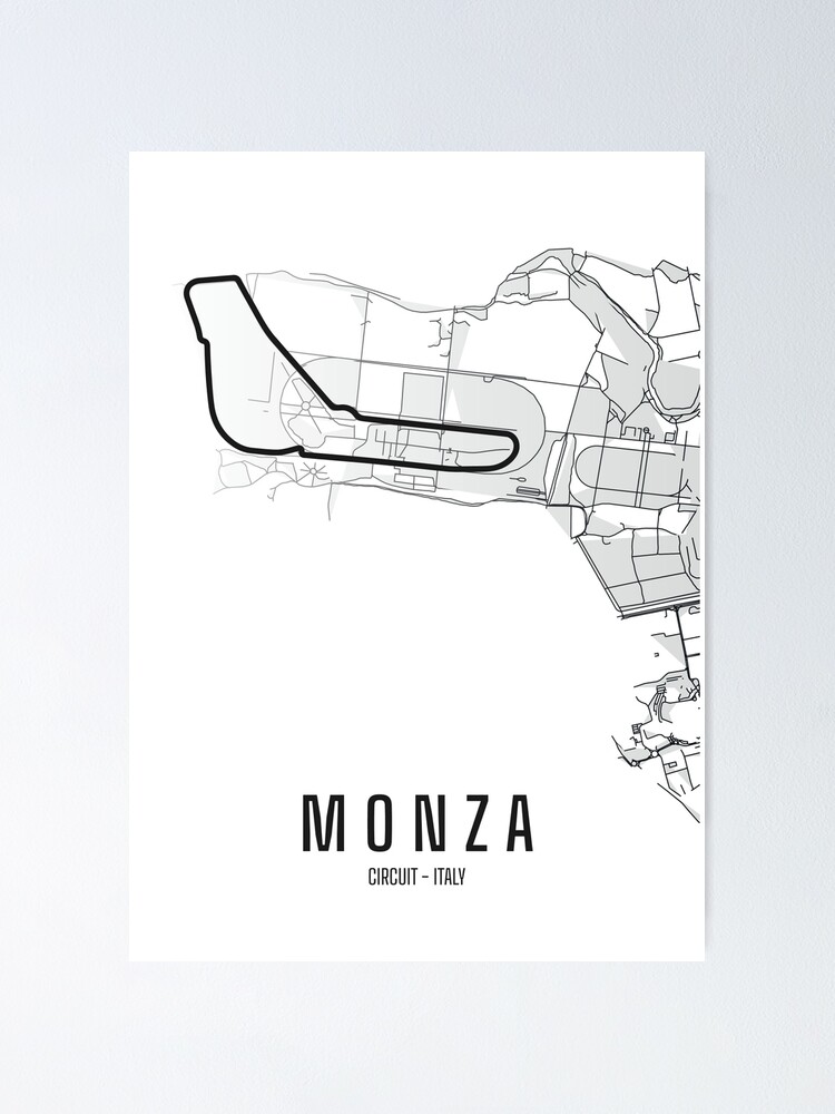 "Monza f1 circuit, italy formula 1 circuit" Poster by Anabelandia ...