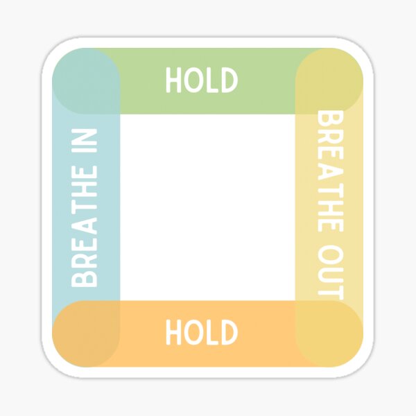 "Coping skill- Square Breathing design" Sticker for Sale by ...