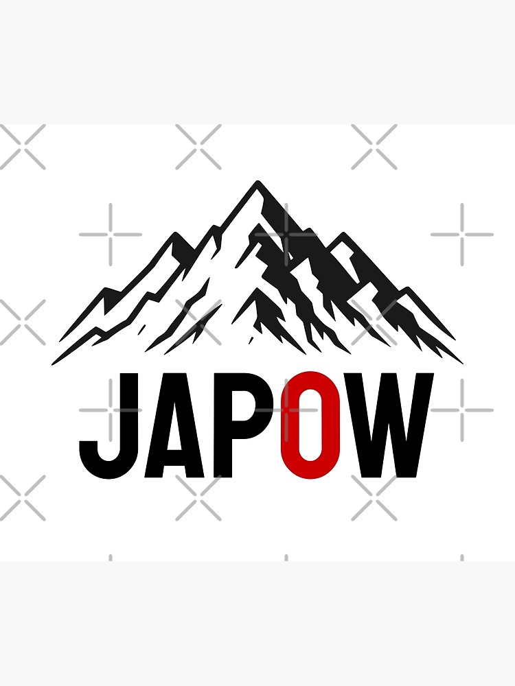 "JAPOW Japan Powder Snow Snowboard Sticker - Black" Poster for Sale by ...