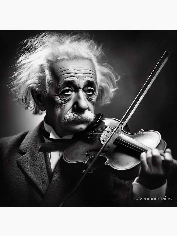 " Albert Einstein playing the violin" Sticker for Sale by ...