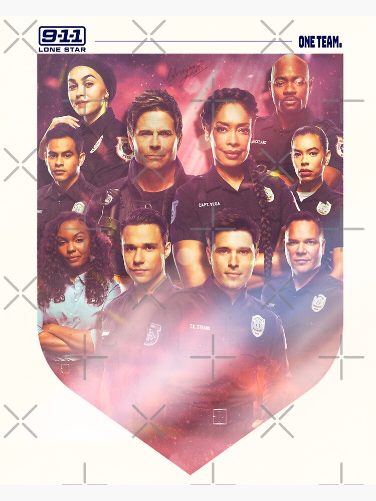 "9-1-1 Lonestar: One Team" Sticker for Sale by vickytoriaq | Redbubble
