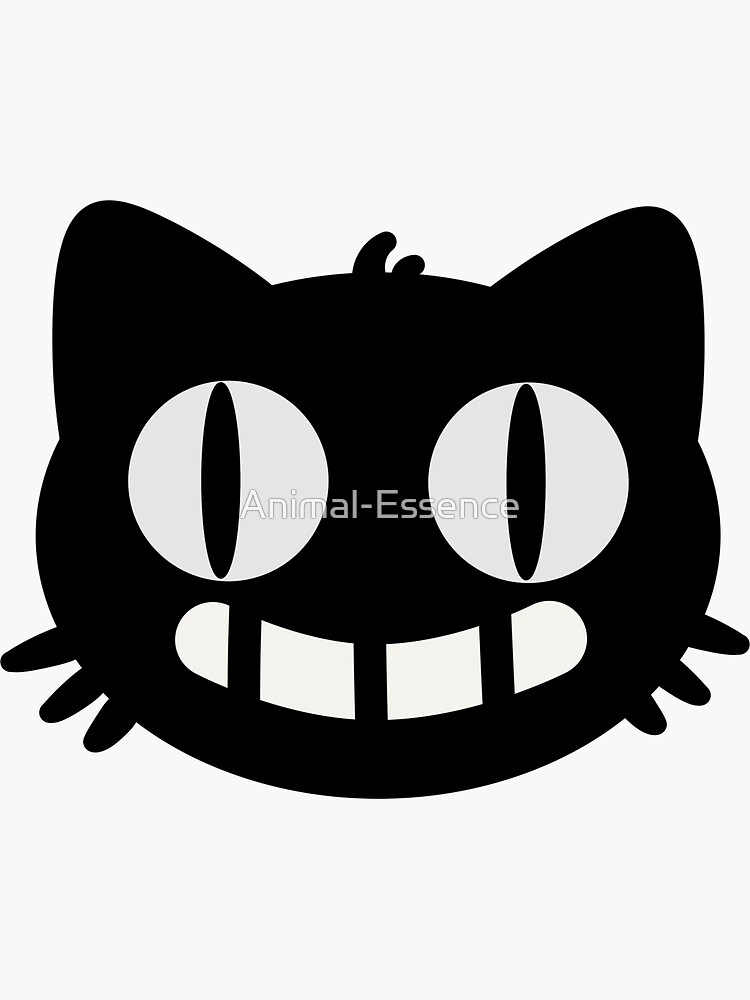 "Smiling Black Cat" Sticker by Animal-Essence | Redbubble