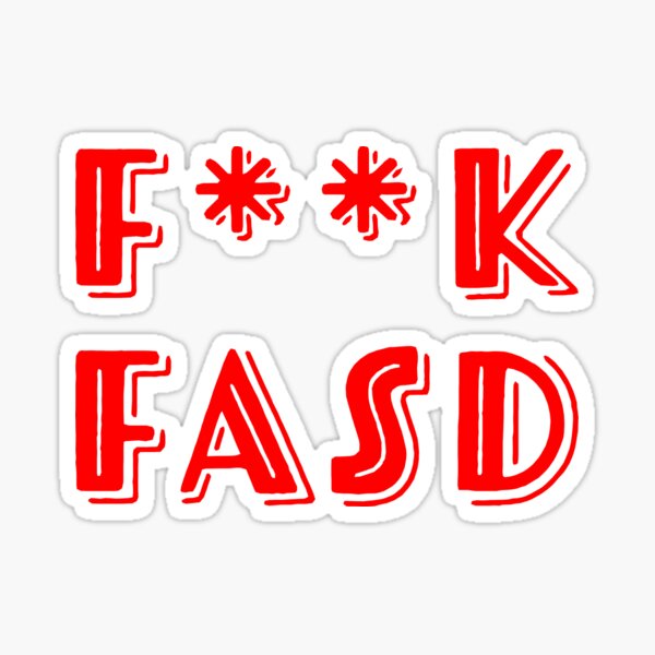 "FASD " Sticker for Sale by molokok | Redbubble