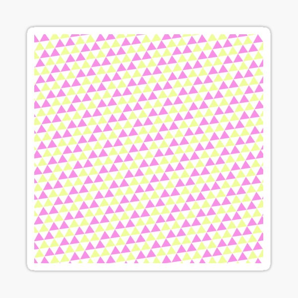 "Pink & Yellow Pairs Of Triangles Supreme Templates" Sticker for Sale ...