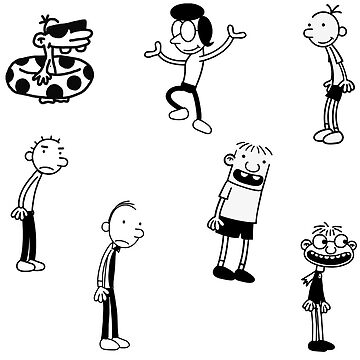 "Diary of a Wimpy Kid Sticker Pack" Sticker for Sale by Bubbly Beach ...