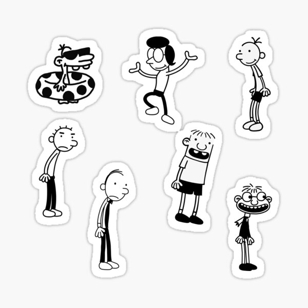 "Diary of a Wimpy Kid Sticker Pack" Sticker for Sale by Bubbly Beach ...