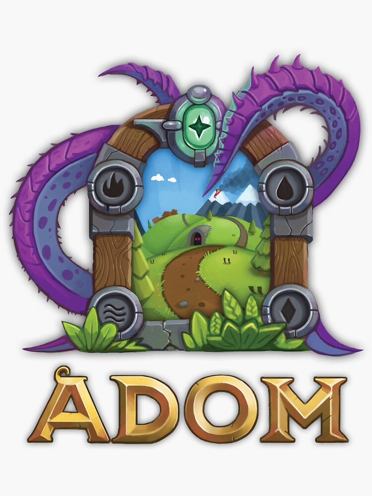 "ADOM Logo" Sticker for Sale by ADOMgame | Redbubble