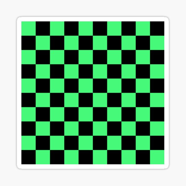 "Black and Green Checkerboard Pattern" Sticker for Sale by Lainey1978 ...