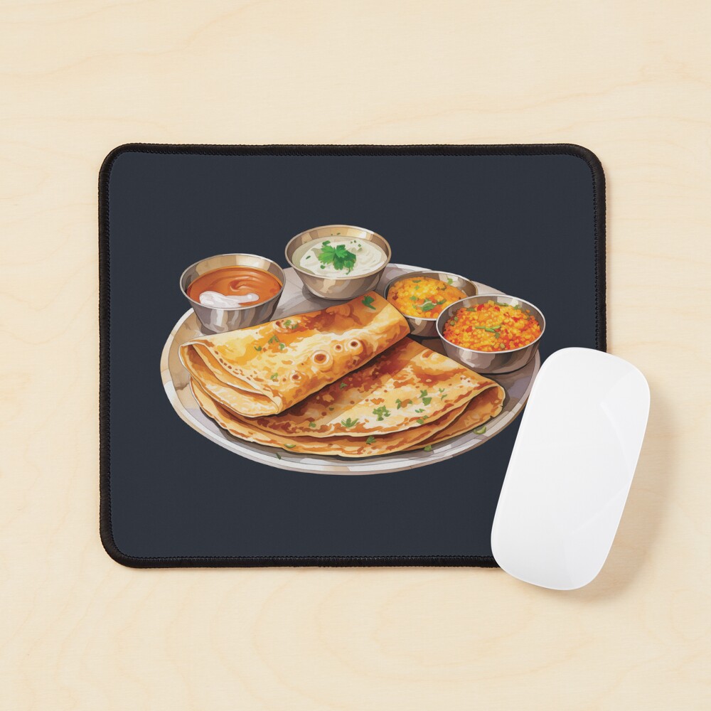 "South Indian Dosa Served With Curry And Condiments" Sticker for Sale ...