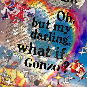 "What If Gonzo? // Muppet Collage" Sticker for Sale by Evan Bode | Redbubble