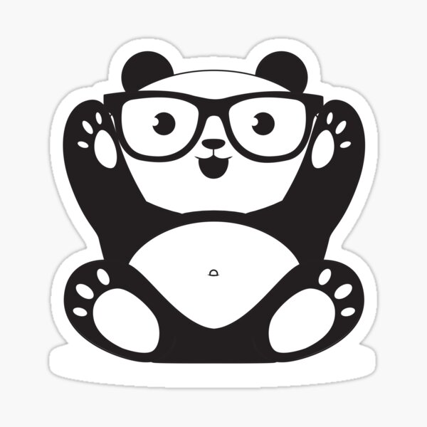 "Nerd Panda Bear" Sticker for Sale by kieranight | Redbubble