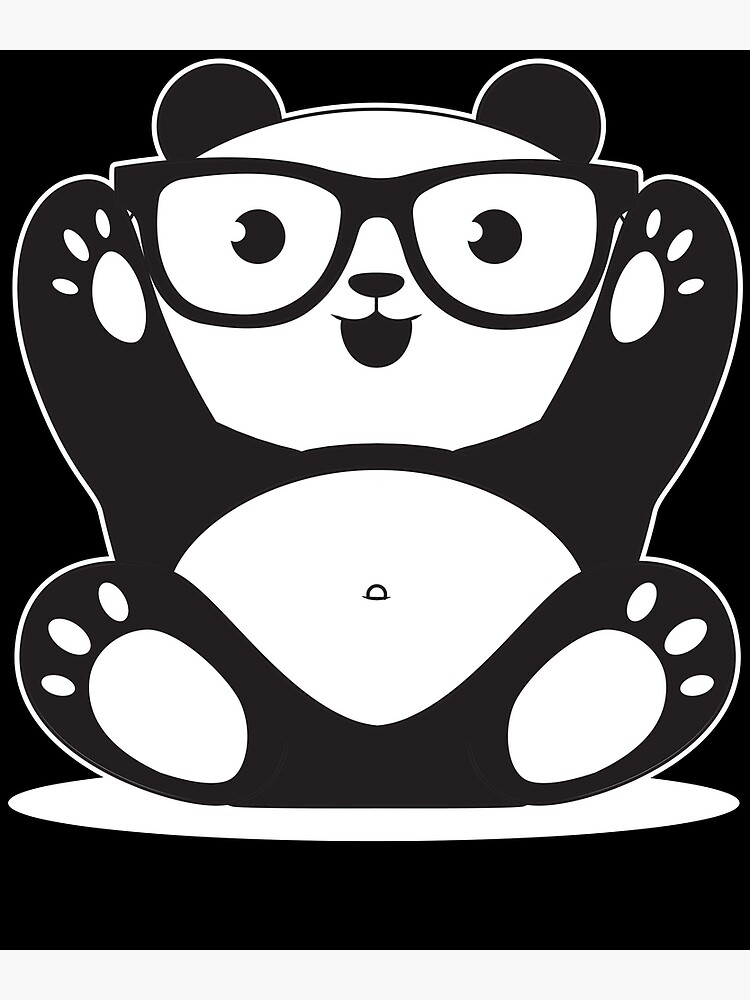 "Nerd Panda Bear" Poster for Sale by kieranight | Redbubble