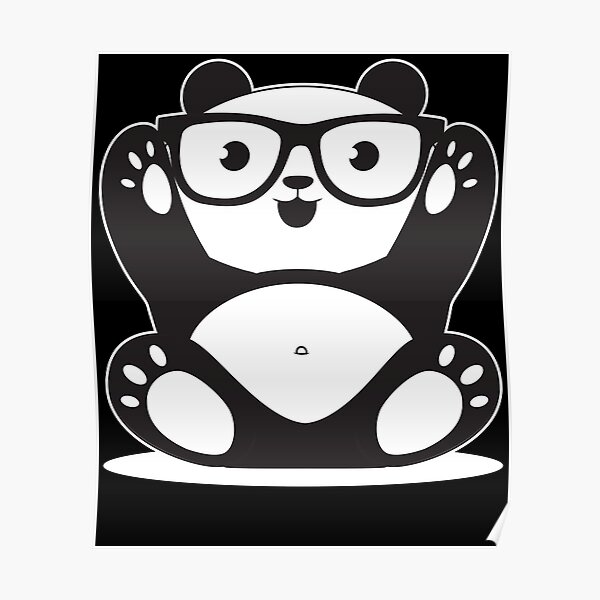"Nerd Panda Bear" Poster for Sale by kieranight | Redbubble
