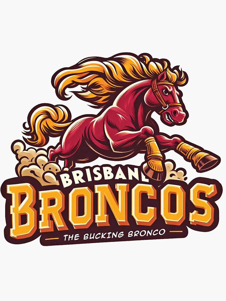 "Brisbane Broncos " Sticker for Sale by Zemolee | Redbubble