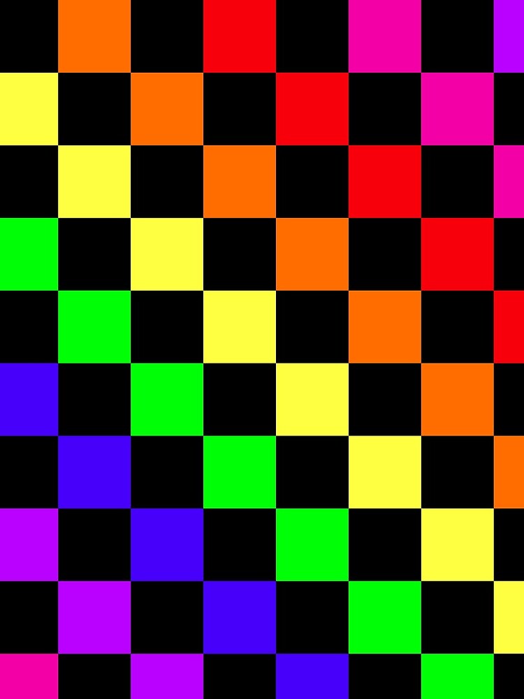 "Black Rainbow Checkerboard Pattern" Mini Skirt for Sale by Lainey1978 ...