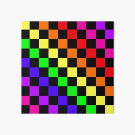 "Black Rainbow Checkerboard Pattern" Art Board Print for Sale by Lainey1978 | Redbubble