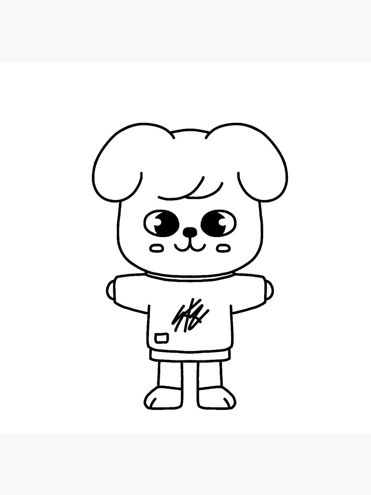 "Stray Kids - Skzoo PuppyM [BLACK OUTLINE]" Greeting Card for Sale by ...