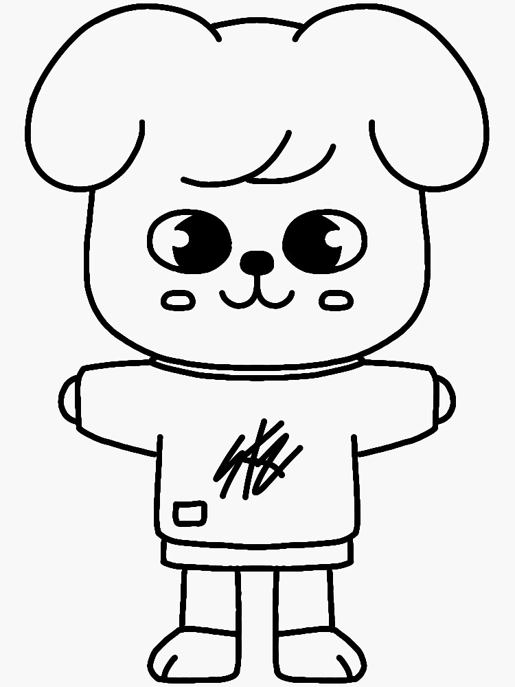 "Stray Kids - Skzoo PuppyM [BLACK OUTLINE]" Sticker for Sale by ...