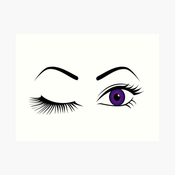 "Violet Wink (Left Eye Open)" Art Print by Lainey1978 | Redbubble