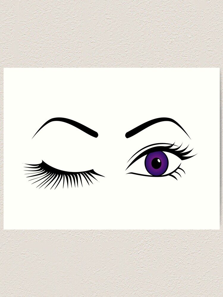 "Violet Wink (Left Eye Open)" Art Print by Lainey1978 | Redbubble