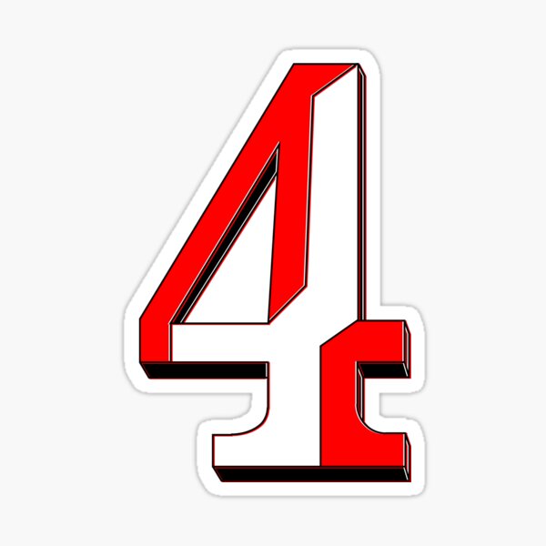 "number four digit order sequence team member age" Sticker for Sale by ...