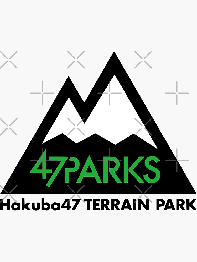 "Hakuba47 47Parks | Snowboard Decal Japow Japan Hakuba Terrain Park" Sticker for Sale by ...