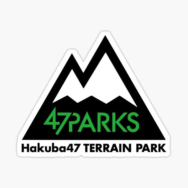 "Hakuba47 47Parks | Snowboard Decal Japow Japan Hakuba Terrain Park" Sticker for Sale by ...