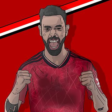 "Bruno Fernandes Man Utd captain drawing" Sticker for Sale by ...