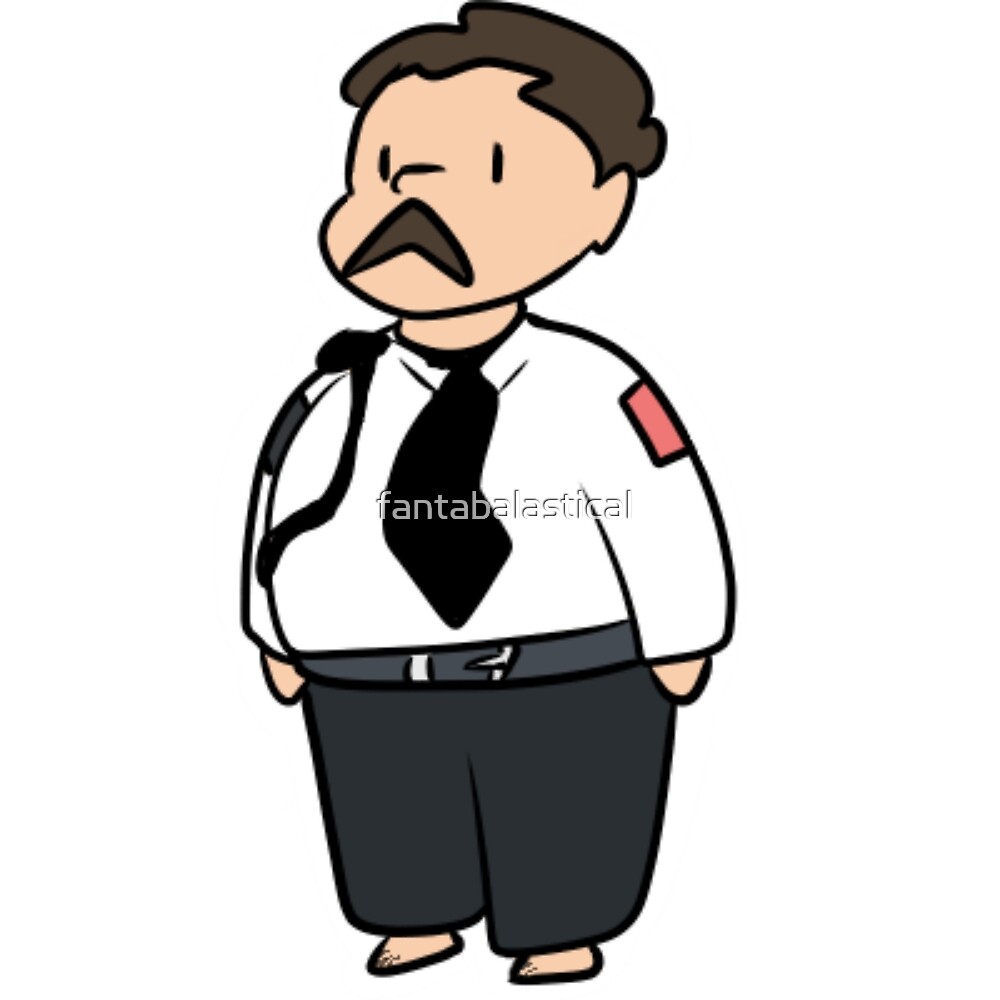 "Paul Blart Mall Cop Cartoon" by fantabalastical | Redbubble