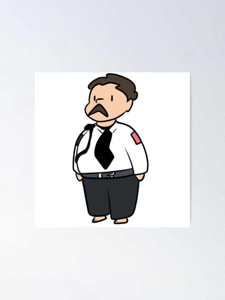 "Paul Blart Mall Cop Cartoon" Poster by fantabalastical | Redbubble