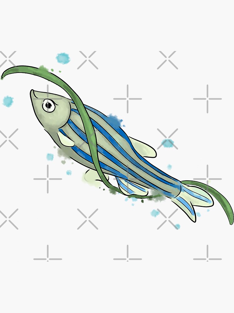 "Cute zebrafish" Sticker for Sale by Antiope33 | Redbubble
