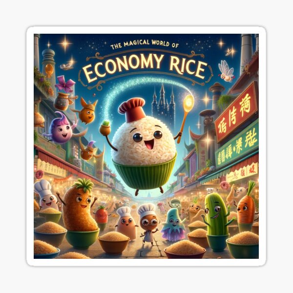 "Economy Rice AkA Cai Peng" Sticker for Sale by WhimsiSG | Redbubble