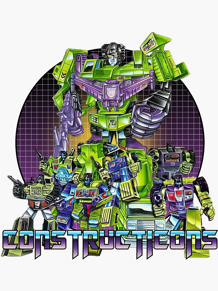 "Constructicons Decepticon Transformer G1 V2" Sticker for Sale by ...