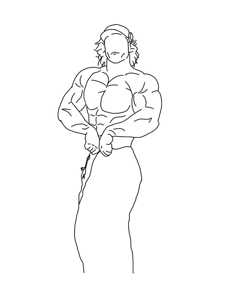 "Sam Sulek- Side chest" Sticker for Sale by Tan Keyuan | Redbubble