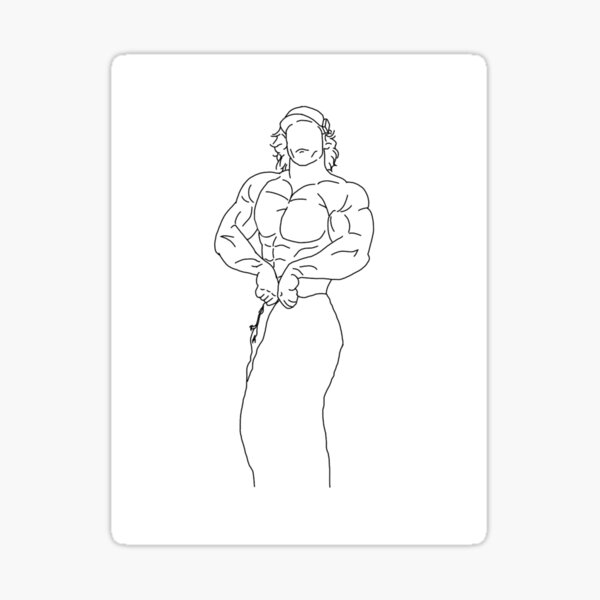 "Sam Sulek- Side chest" Sticker for Sale by Tan Keyuan | Redbubble