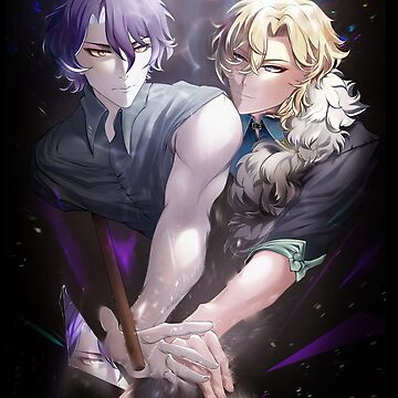 "Aventurine & Dr.Ratio hsr Honkai Star Rail fan art" Sticker for Sale ...