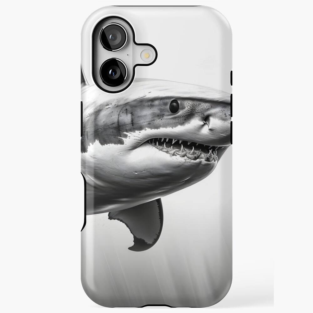 "Black and white Shark pencil drawing" Sticker for Sale by Pencil-Art ...