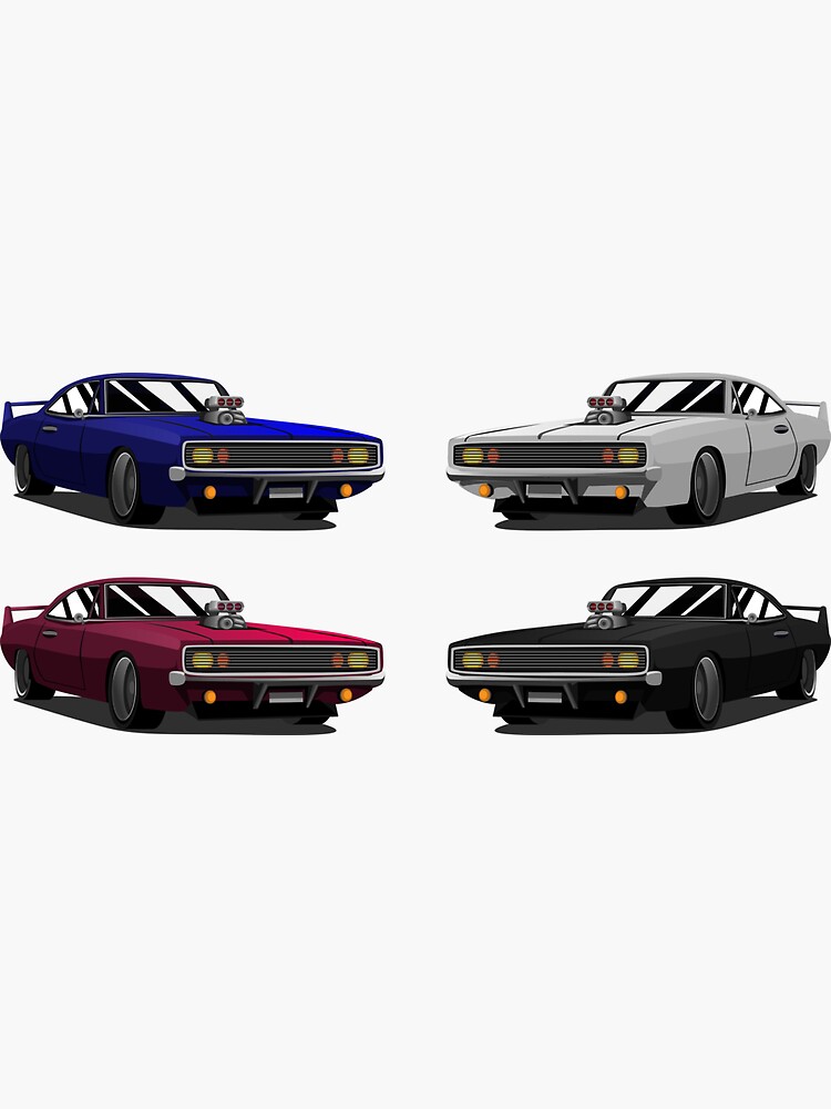 "Dodge Charger RT" Sticker for Sale by Carsdesigner | Redbubble