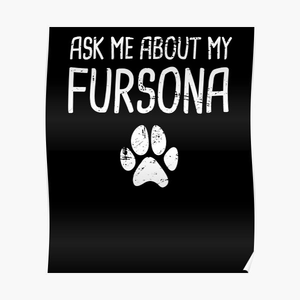 "Funny Anthro Furry Fandom Fursuit Con Gift" Poster for Sale by ...