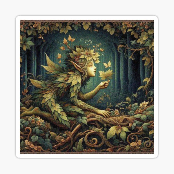 "Fantasy Forest Pixie" Sticker for Sale by Illuministique | Redbubble