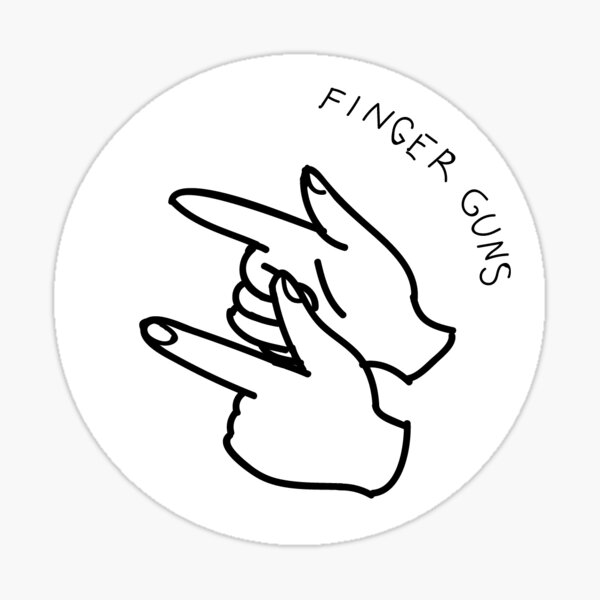 Finger Guns Stickers | Redbubble