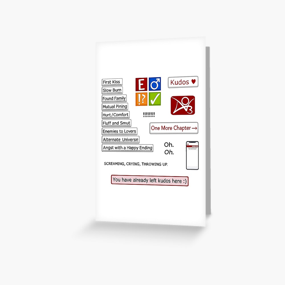 "Ao3 Sticker Pack #3" Sticker for Sale by weightyghosts | Redbubble