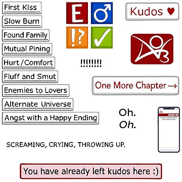 "Ao3 Sticker Pack #3" Sticker for Sale by weightyghosts | Redbubble