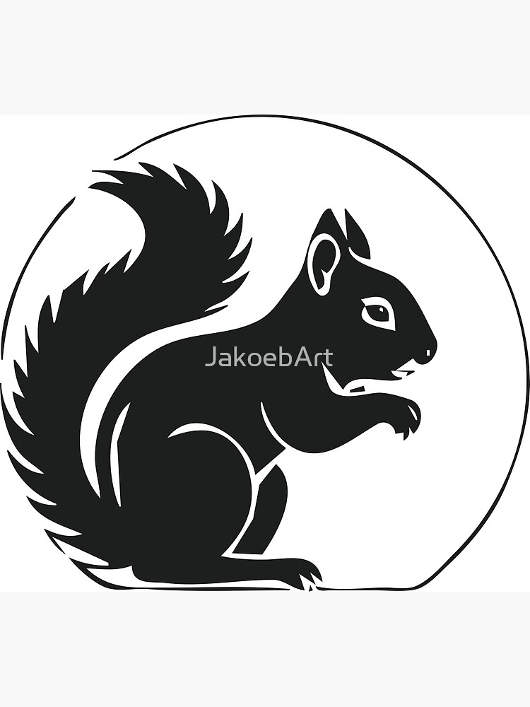 "Simple Red Squirrel" Poster for Sale by JakoebArt | Redbubble