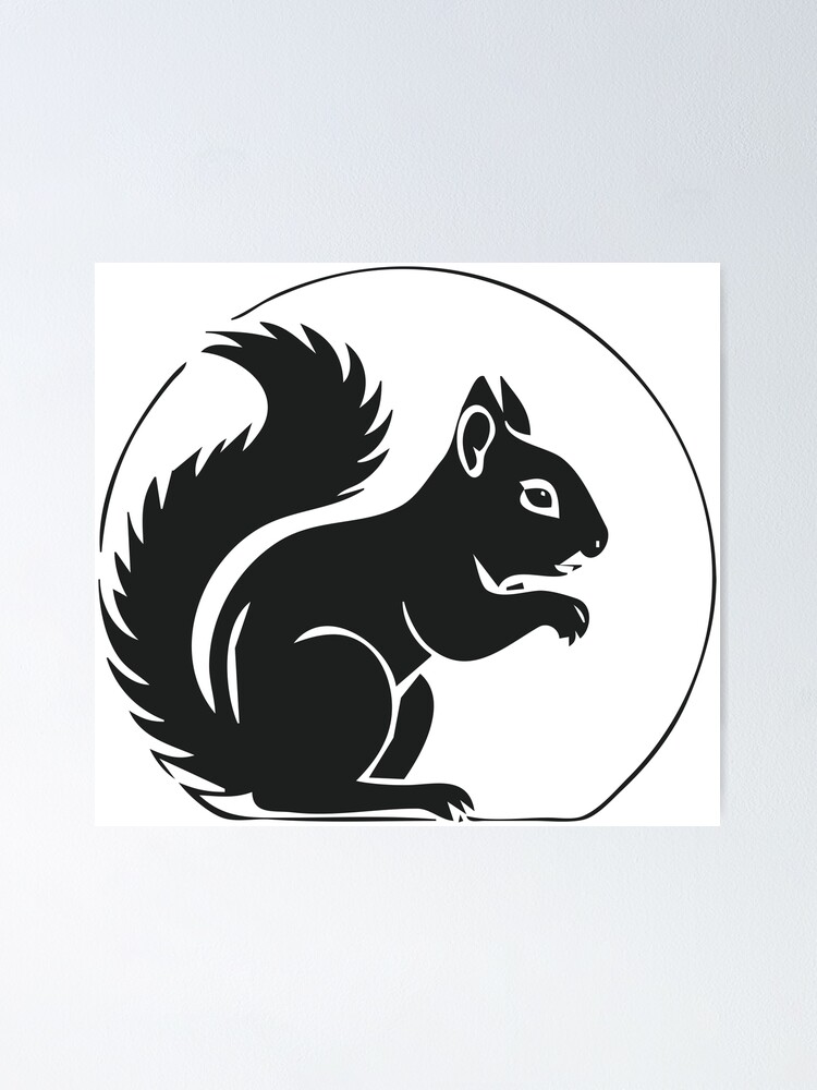 "Simple Red Squirrel" Poster for Sale by JakoebArt | Redbubble