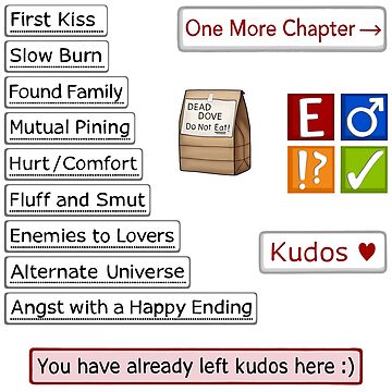 "Ao3 Sticker Pack #1" Sticker for Sale by weightyghosts | Redbubble