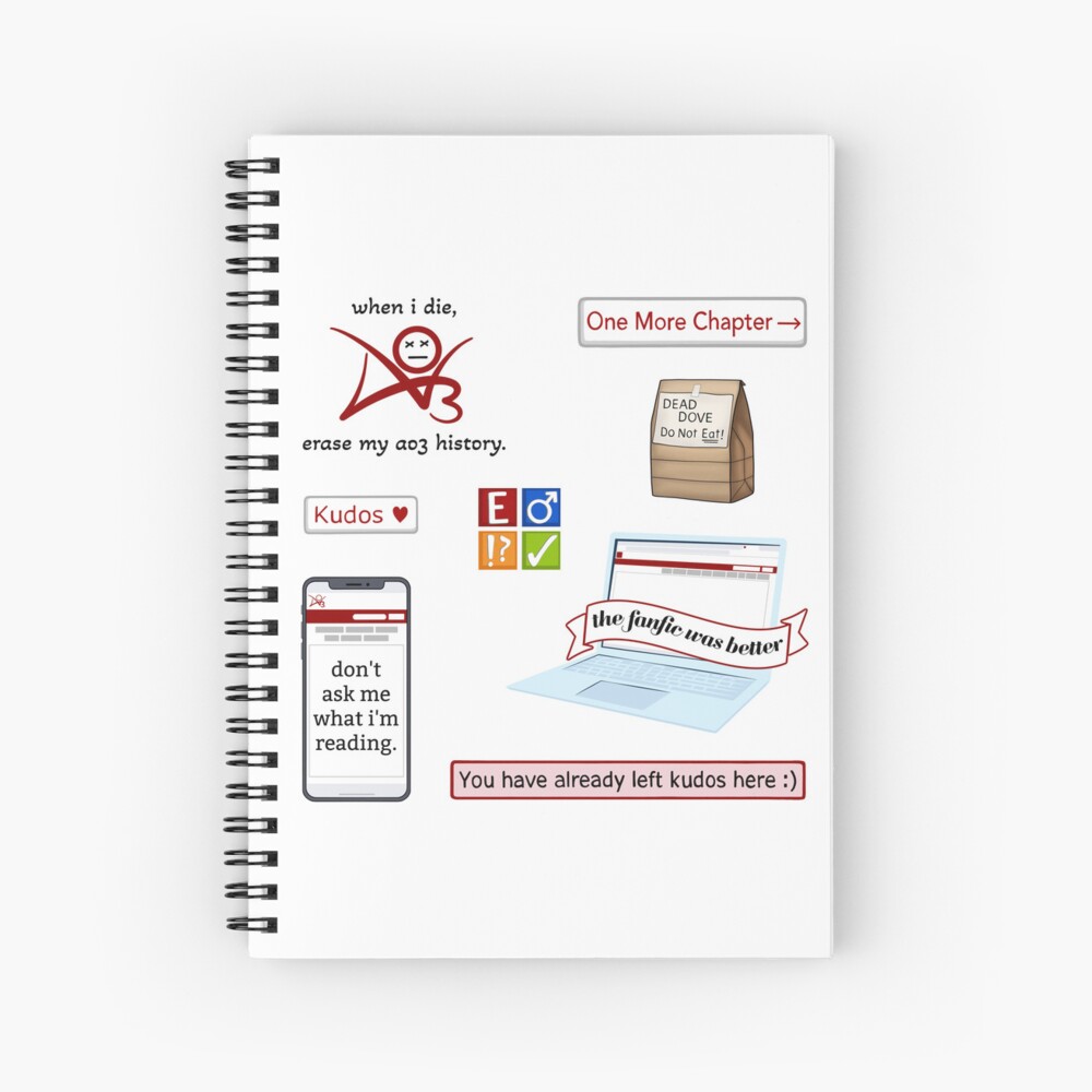 "Ao3 Sticker Pack #2" Sticker for Sale by weightyghosts | Redbubble