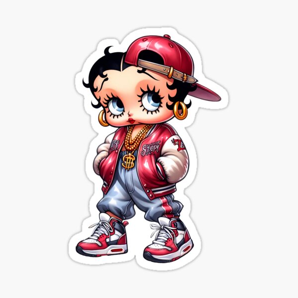 "betty boop" Sticker for Sale by Zeduses | Redbubble